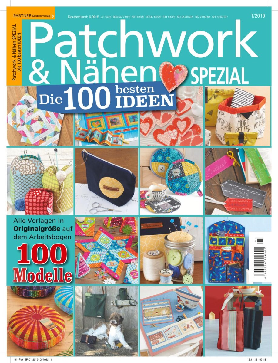 Patchwork und Nähen 1/2019 - Die 100 besten Ideen, 5,00