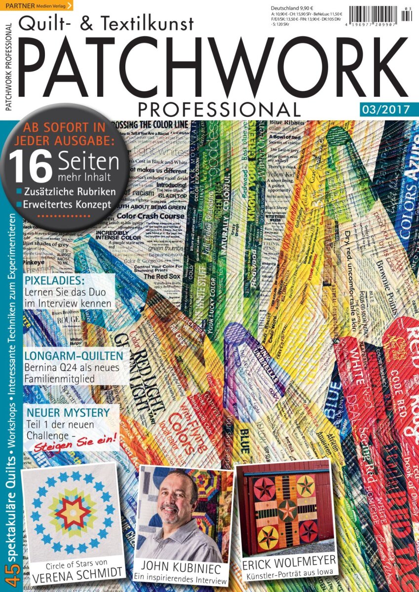 Patchwork Professional 3/2017 Printausgabe RESTLOS VERGRIFFEN !!!, 5,00